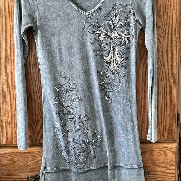 Vocal | Dresses | Vocal Gray Embellished Midi Dress | Poshmark